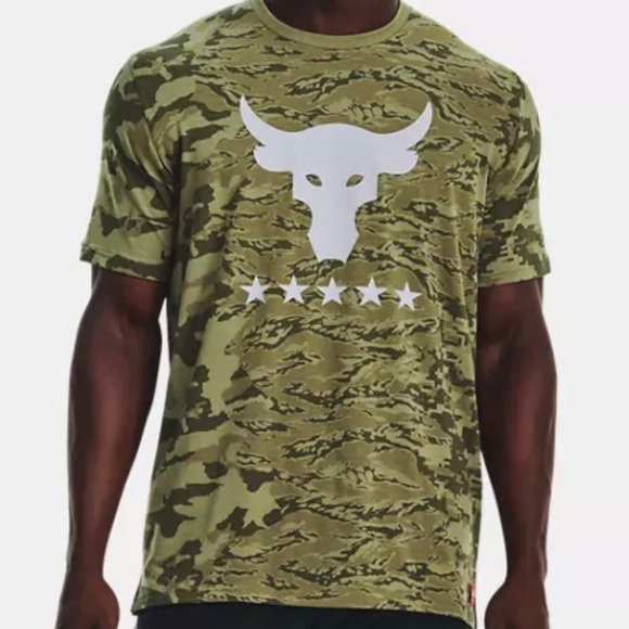 Under Armour | Shirts | Mens Project Rock Veterans Day Show Camo Tshirt ...
